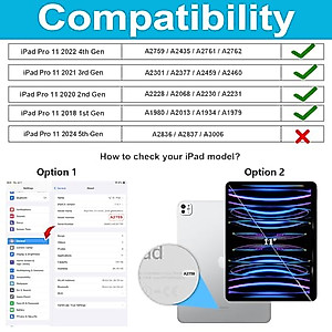 Case for iPad Pro 11 Inch 2022/2021/ 2020/2018: Military-Grade Silicone Cover for iPad 11 Inch 4th/ 3rd/ 2nd/ 1st/ Generation with Stand- Handle- Shoulder Strap- Pencil Holder