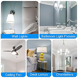 Megereet E11 LED Bulb 100W Halogen Bulbs Equivalent, JDE11 T4 Mini Candelabra LED Bulb Dimmable,Daylight White 6000K,10W 1000LM JDE11 120V 100W LED for Ceiling Fan Pendant Lighting,2 Pack