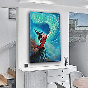 LIINH Cartoon Mickey Fantasias Canvas Art Poster And Wall Art Picture Print Modern Family Bedroom Decor Posters 16x24inch(40x60cm)