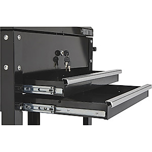 Ironton 28in. 2-Drawer Tool Cart - 30-1/2in.L x 14-1/2in.W x 33in.H, 350-Lb. Capacity