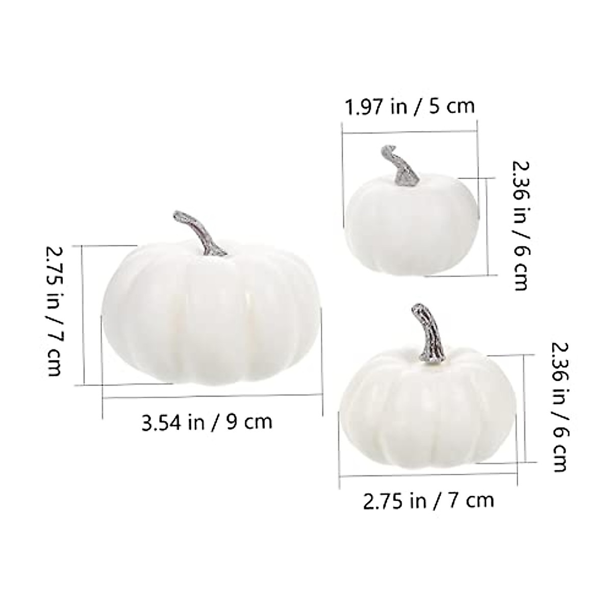 ORFOFE 1 Set Artificial Pumpkin Fake Pumpkin Ornament Fall Decorations Fall Autumn Pumpkin Simulation Pumpkin DIY White Pumpkin Halloween Home Decor Pumpkin Decor Wreath Desktop Foam