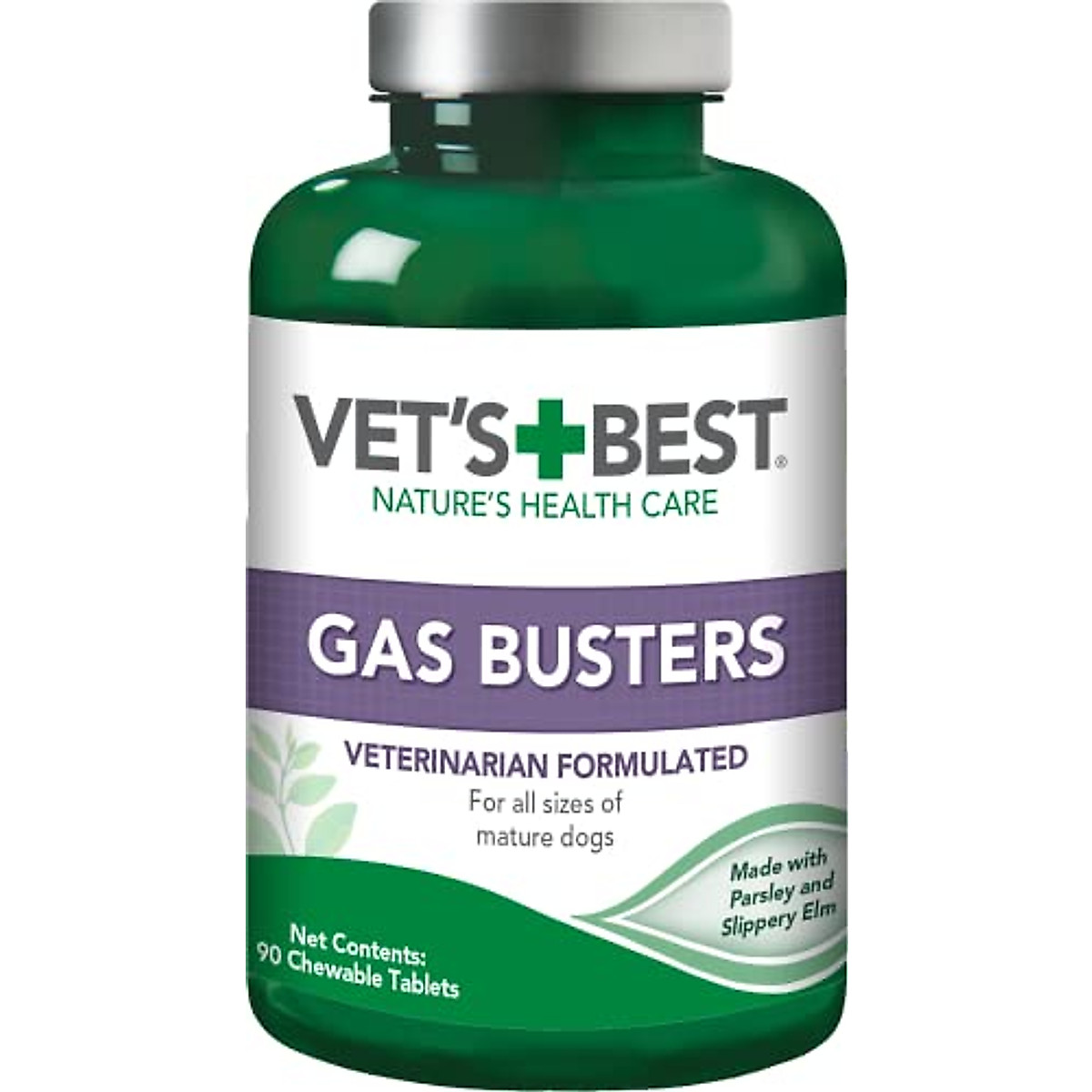Vet's Best Gas Busters Dog Supplements | Gas, Bloating, Constipation Relief and Digestion Aid for Dogs | 90 Chewable Tablets