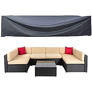 Patio Furniture Set Cover Outdoor Sectional Sofa Set Covers Waterproof Outdoor Dining Table Chair Set Cover Heavy Duty 128" L x 83" W x 28" H