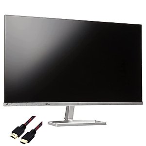 HP M27fq QHD Monitor - 2H4B5AA#ABA - Computer Monitor with 27-inch IPS Display (1440p) - Black Color - Eye-Safe - AMD Freesync Technology - HDMI & VGA - Tilt Adjustment + HDMI Cable