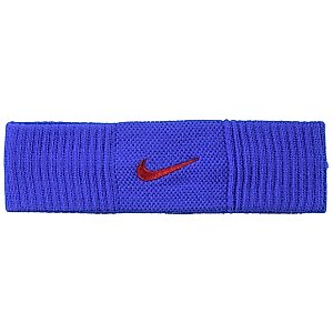 Nike BN1028 Dri-Fit Headband, Game Royal x White, One Size Fits Most