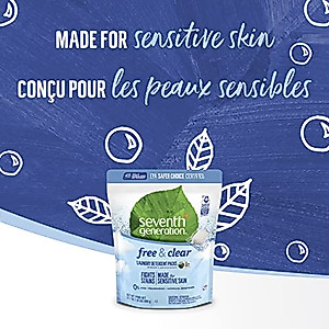 Seventh Generation Laundry Detergent Packs, Free & Clear, 45 Count, 31.7 oz