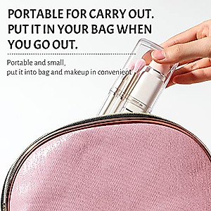 JPNK Portable Makeup Brushes For Travel Makeup - 8 in 1 Travel Loose Powder Brush, Angled Brush,Foundation Blending Lip Brush Retractable Makeup Brushes Sets (White)