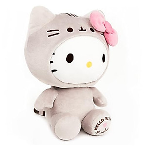 GUND Hello Kitty x Pusheen Stuffed Animal, Hello Kitty Costume Plush, Kawaii Plushie for Collectors, 9.5”