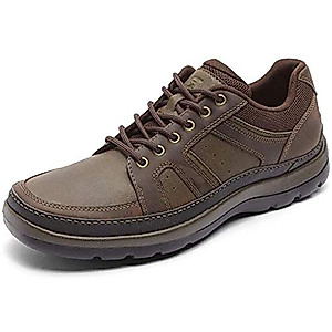 Rockport Men's Get Your Kicks Mudguard Blucher, Dark Brown Leather, 12 Wide