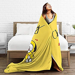 Woidxzxza Chimmy Ultra-Soft Micro Fleece Blanket Flannel Washable Lightweight Warm Plush Throw Blankets 60x50 in