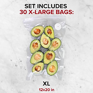 Chef Preserve Vacuum Sealer Bags XL Extra Large Size 30 Bags