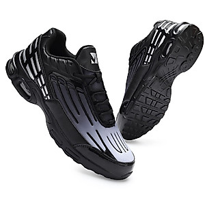 KCVTD Steel Toe Shoes for Men Safety Work Shoes Indestructible Steel Toe Sneakers Puncture Proof Slip Resistant Construction Shoe