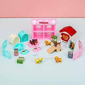 TQQFUN 32 PCS Dog Figures Pet Pretend Play Toys Educational Toy for Girls and Boys, Pet Pretend Play Toys, Realistic Detailed Pet Care Center Play Set, Puppy Toys for Boys and Gilrs.