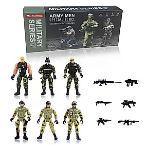 Army Men Action Figures, Soldiers Toys for Boys,Army Toy for Boys 8-14 Military Playset Toys for Boys Ages 4-7 SWAT Team Boys Toy, for Boys Age 3+ with Weapon