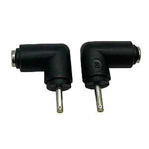 Dafensoy DC Barrel Power Jack Charging Cable Connector, 90 Degree Angle DC5.5 x 2.1 Female to 2.5 x 0.7 Male Adapter, Used for Notebook Computers, Tablet Computers, LED Lights, Routers, etc (2-Pack)