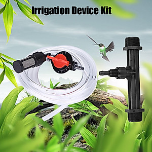 Lazmin Garden Irrigation Device Kit G3/4 Fertilizer Injector + Switch + Filter + Water Tube for Liquid Fertilizer Injection Through drip Irrigation System