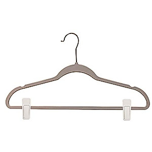 ONE250 Premium Heavy Duty ABS Plastic Slim-line Hanger Set of Finger Clips for Velvet Hangers - 20 Pack (White)