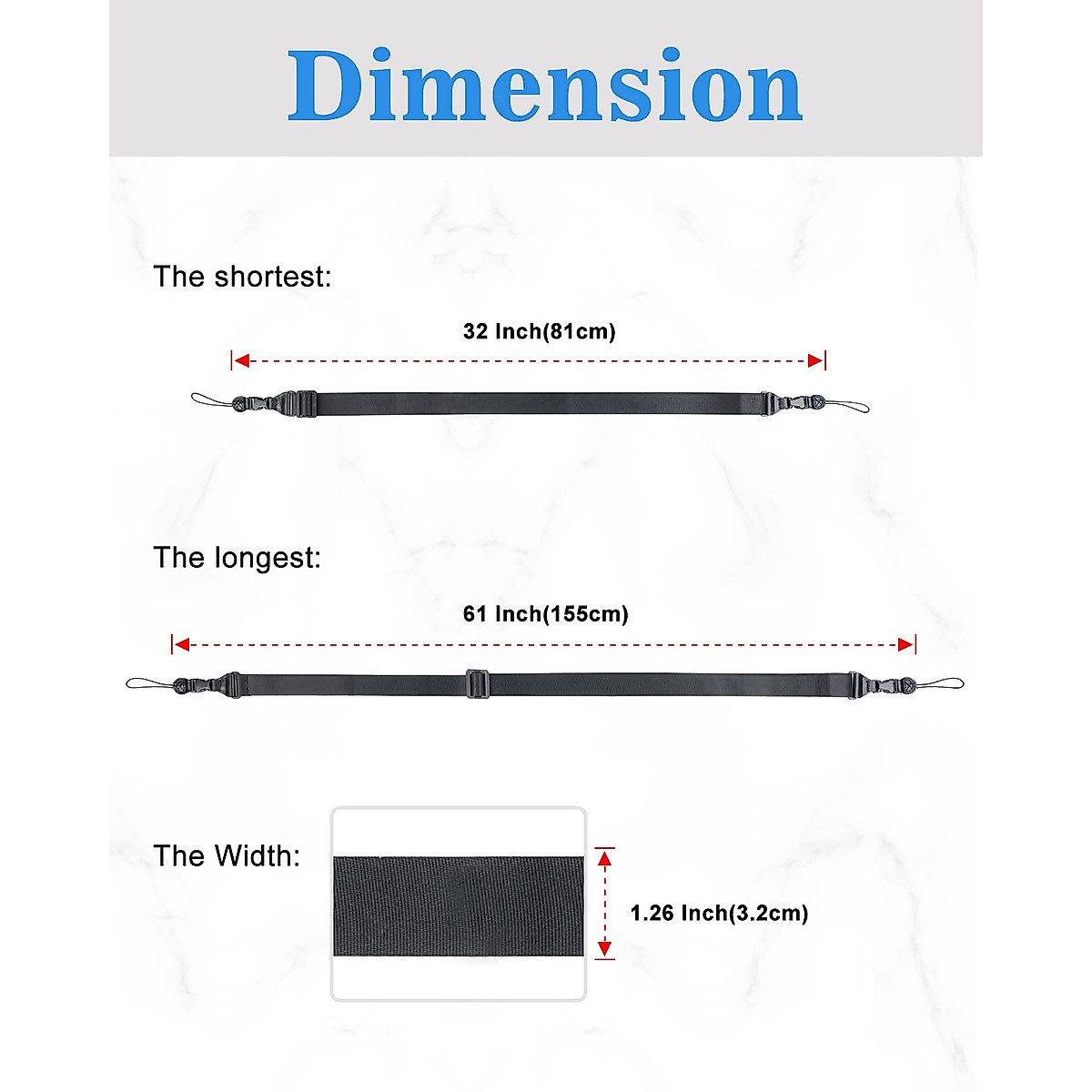 Miesherk STOCK Adjustable Shoulder Strap: Replacement iPad Strap Nylon Neck Belt for iPad, Crossbody Bag, Binoculars