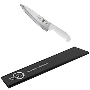 Mercer Culinary Ultimate White 8-Inch Chef's Knife and Knife Guard