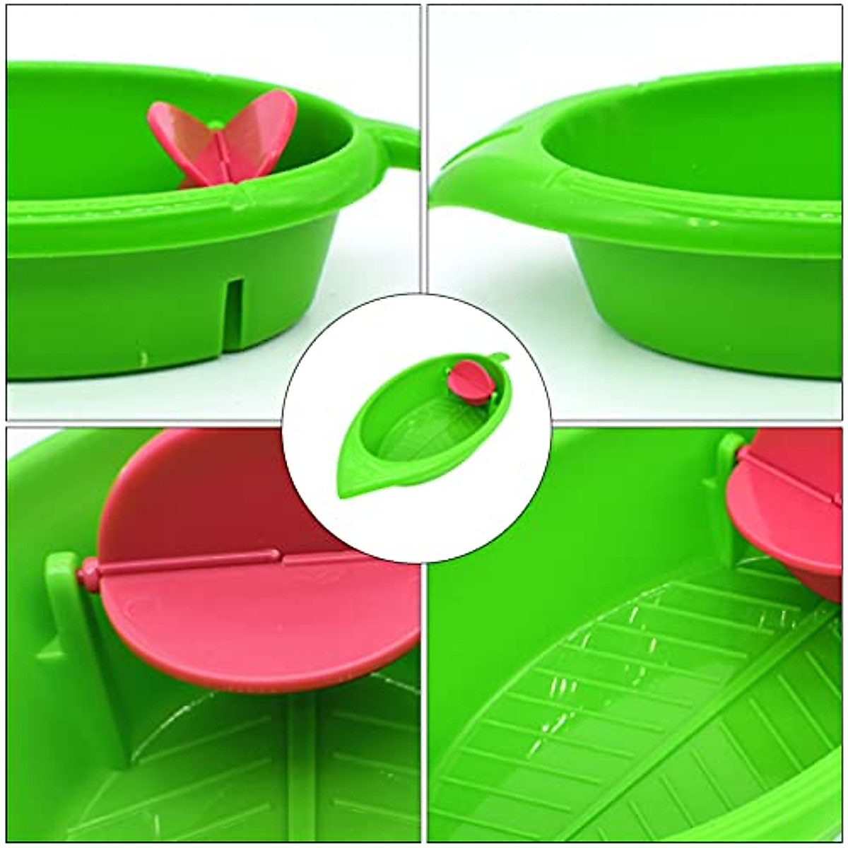 Mipcase Bird Bathtub- Parakeet Bird Bath Shower Tub Indoor Aaccessories for Pet Small Birds Parrots, Green