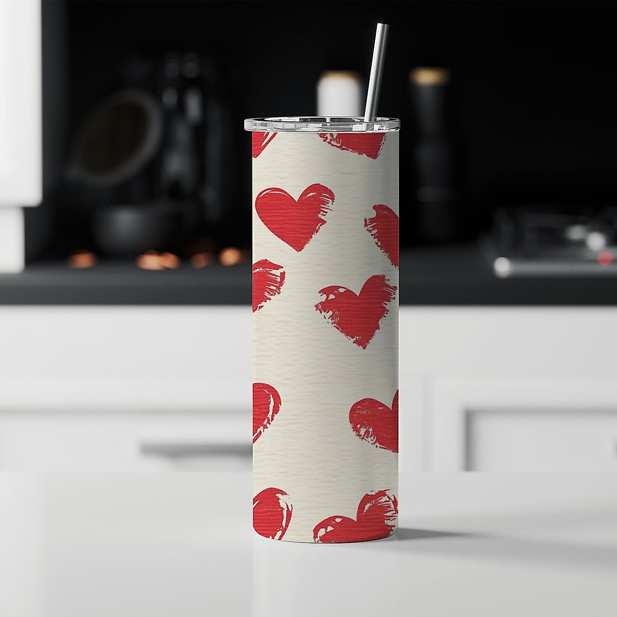 Medpol love kisses valentines insulated tumblers coffee cup Gift，love kisses valentines Drinking Glasses-Tea Cup-Coffee Mug tumbler with lid and straw 20 oz insulated tumbler cups