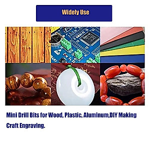 60PCS Titanium Micro Twist Drill Bits 1mm, 1.5mm, 2mm, 2.5mm, 3mm, 3.5mm-10pcs for Each，Small Fully Ground Mini Drill Bits for Wood, Plastic, Aluminum,DIY Making Craft Engraving