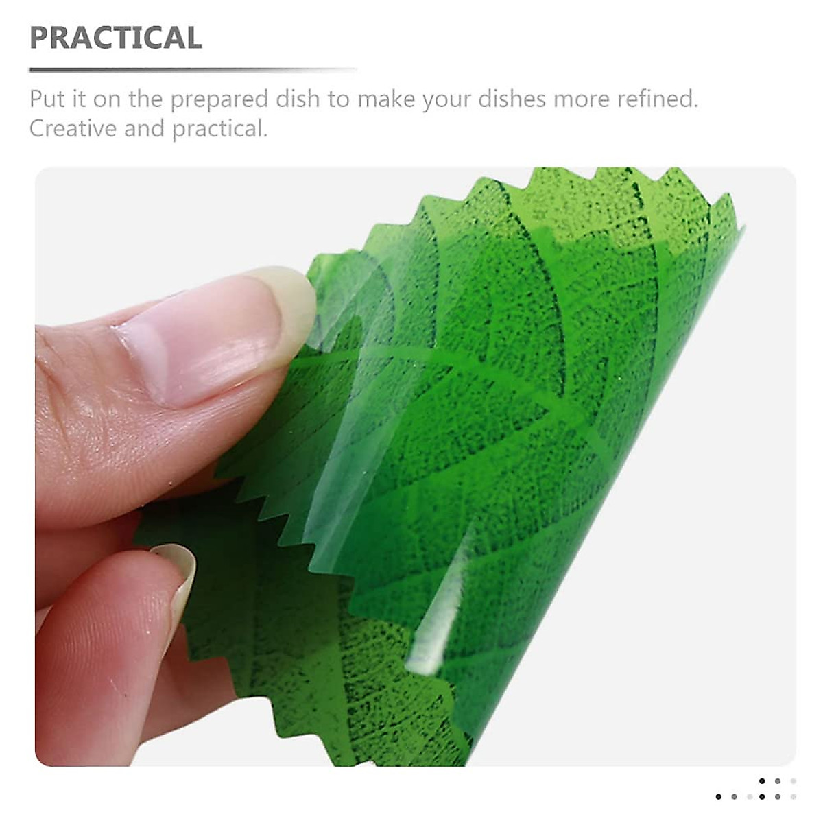 Operitacx 200pcs Artificial Leaf Sushi Plate Decoration Fake Green Leaves Sashimi Serving Tray Sushi Dish Platter Ornaments for Japanese Restaurant Decor