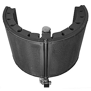 Rockville Large Studio Mic Isolation Shield Vocal Recording Booth (ROCKSHIELD 4)