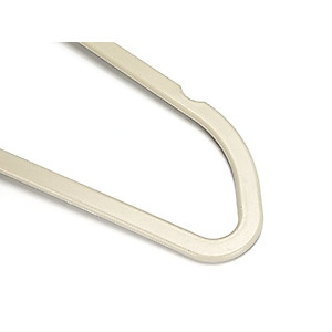 Quality Hangers 50 Pack Slim Plastic Hangers for Clothes - Heavy Duty Non-Velvet Hangers with 360° Swivel Chrome Hook & Non Slip Notches - Ideal for Dresses Coats Shirts Jackets & More - Ivory/Beige