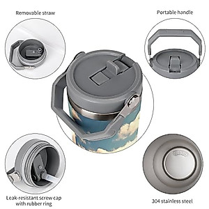 WITHSBKK 30oz Car Cup Cook National Park Landscape Printed with Portable, Stainless Steel Travel Mug, Vacuum Insulated Tumbler And Straw, Leakproof for Car & Outdoor, UV Printed Design