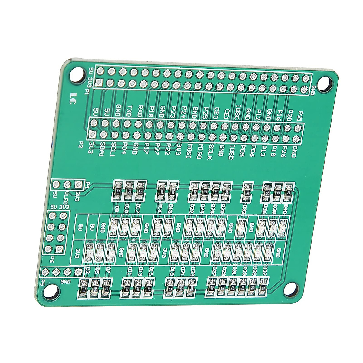 Adapter Board for Raspberry Pi, Test Board for Raspberry Pi IO Port Adapter Sensor Test Module Board for Test The Working Status