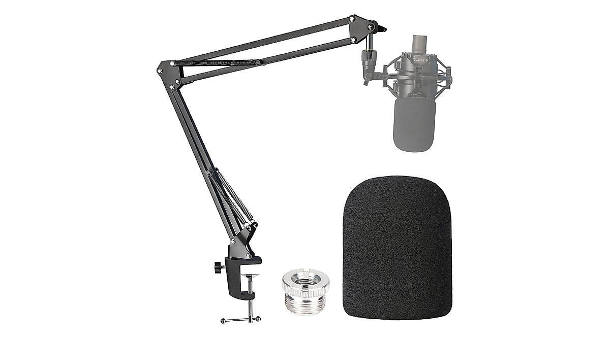 Audio-Technica AT2020 Mic Boom Arm & Windscreen