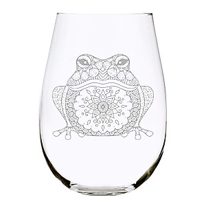 Frog stemless wine glass, 17 oz