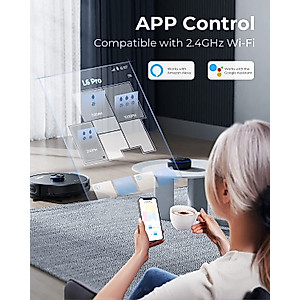 Laresar Robot Vacuum and Mop with Auto Dirt Disposal, Max 3500pa Suction, App Control, Editable Map, Lidar Navigation Smart Mapping, Works with Alexa, L6 Pro Robot Vacuum Cleaner Ideal for Pet Hair