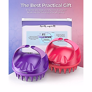 EUHOME Scalp Massager Shampoo Brush, Scalp Brush Hair Scrubber, Hair Washing Brush Scalp Exfoliator Brush for Dandruff, 2 Pack Head Scrubber for All Hair Types of Women, Men
