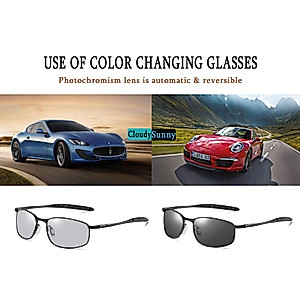 FEISEDY Classic Polarized Photochromic Sunglasses Driving Photosensitive Glasses B2444