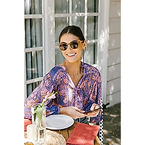 Peepers by PeeperSpecs Boho Polarized Sunglasses Round, Amber, 47 + 0