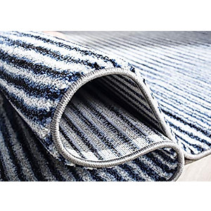 SAFAVIEH Galaxy Collection 8' x 10' Blue / Navy GAL115M Modern Non-Shedding Living Room Bedroom Dining Home Office Area Rug