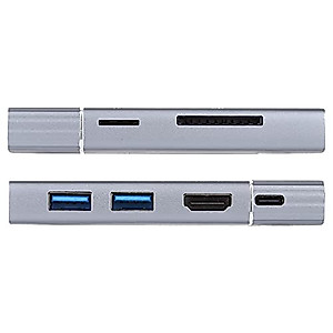Leya-US Spare Part 7 in 1 Dual USB 3.0 + TF/SD + HDMI/VGA + 3.5mm Jack + Type-C/USB-C Multi-Function USB-C Dock Station