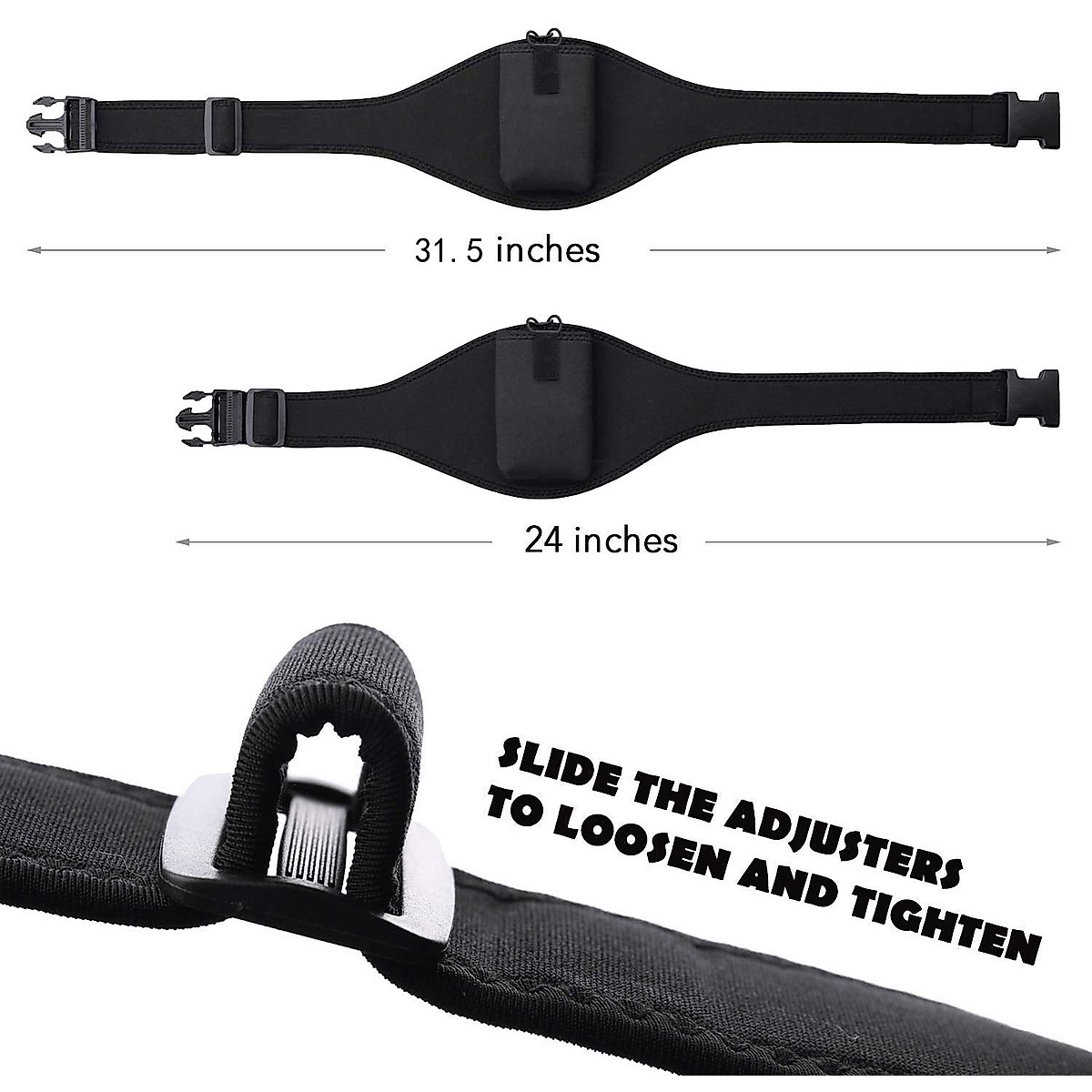 IRASPIN 2 Pack Mic Belt - Microphone Belt with Innovative Rubber Band Lock - Improved Adjustability Comfortability Durability For Fitness Instructors, Fitness Class,Public Speaking,Theatre