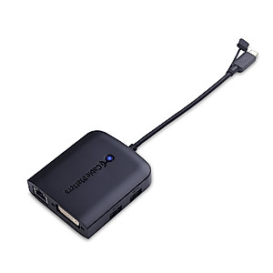 Cable Matters USB C Multiport Adapter (USB C Hub with DVI), 2X USB 3.0, Gigabit Ethernet, and 60W Charging - USB-C and Thunderbolt 4 / USB4 / Thunderbolt 3 Port Compatible with MacBook Pro, Dell XPS