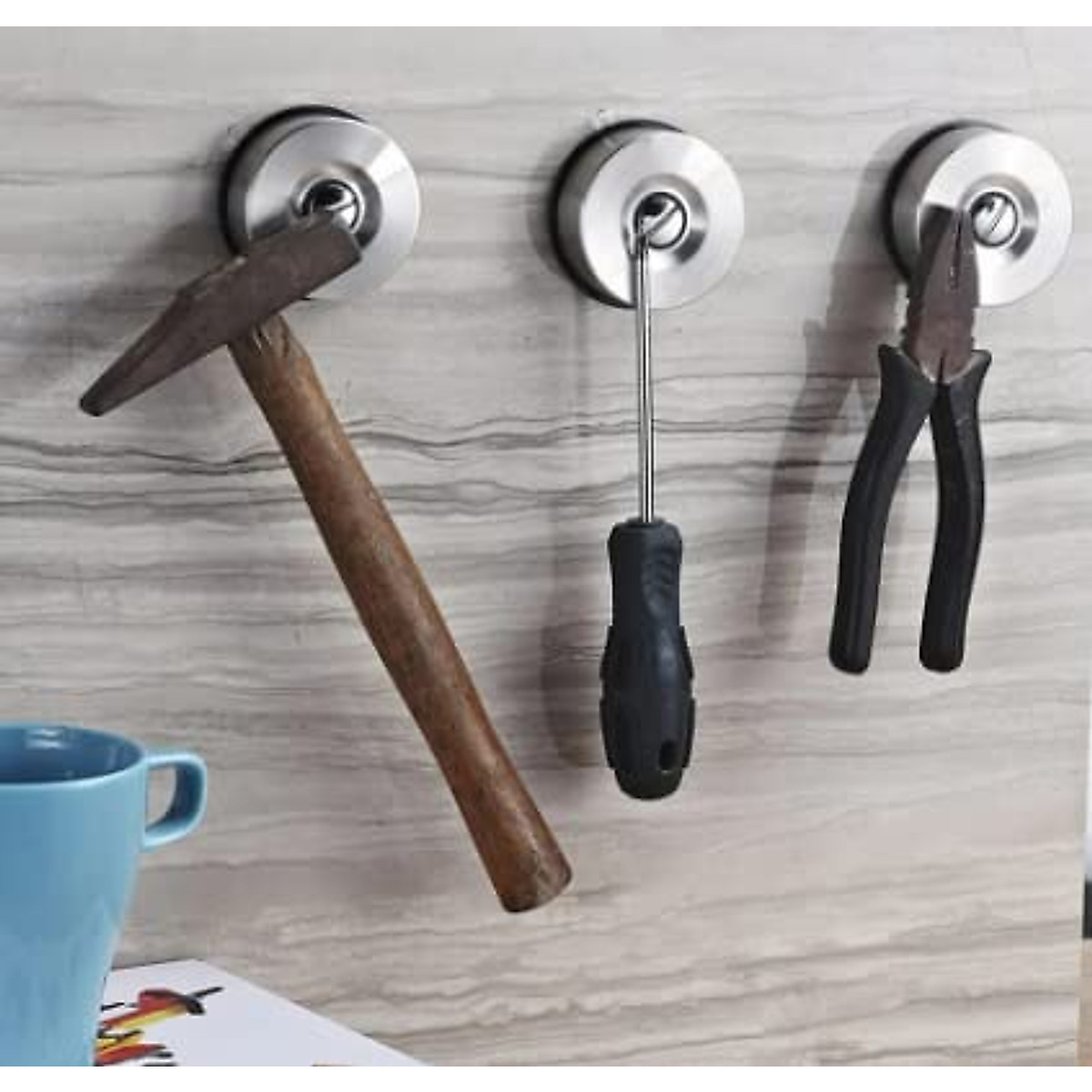 Powerful Suction Cup Magnetic Knife Holder Wall Mounted Stainless Steel Magnet