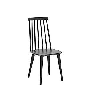 DUHOME Dining Chairs Set of 4 Wood Dining Room Chair Black Spindle Side Kitchen Room Country Farmhouse Chairs Black