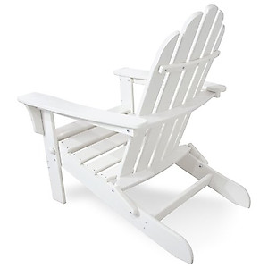 Trex Outdoor Furniture by Polywood TXA53CW Cape Cod Folding Adirondack Chair, Classic White