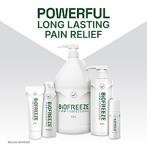 Biofreeze Professional Colorless Pain Relief Roll On, Knee & Simple Backache Relief, Arthritis Pain Reliever, Neck Pain Relief, Cooling Joint Pain Relief, Roll-On Menthol Gel 3 Fl Oz