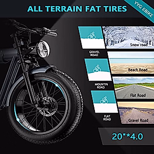 Tomofree Ship from US, Electric Bike for Adults, 1200W 20" Fat Tire Electric Dirt Bike with Full Suspension, 32MPH 45Miles Range Ebike, 48V 20AH Electric Mountain Bike for Commute Outdoor Cycling