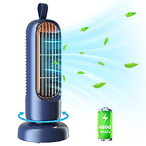 HOMETOP Tower Fan Oscillating Table Fans 12 Inch 70° Oscillating, 3 Speeds, Portable USB Small Desk Fan for Bedroom Office Home Desktop