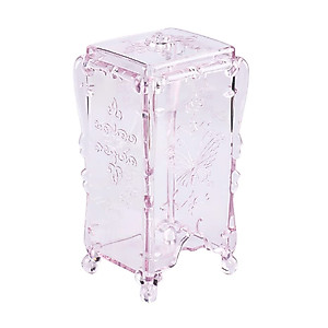 STZPRONAIL Butterfly Cotton Box Nail Storage Clear Pink Acylic Nail Wipes Cotton Pad Container Makeup Manicure Organizer Holder Nail Toos Special Box for Nail Enhancement Storage