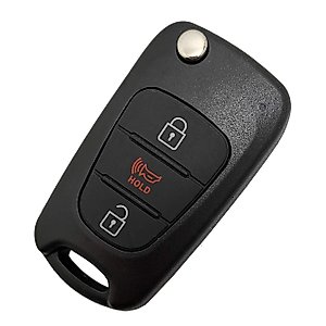 Replacement Key Fob Case Fits Kia Soul Rio Sportage 3 Buttons Key Fob Shell Flip Keyless Entry Remote Fob Cover Casing with Uncut Blade (1)