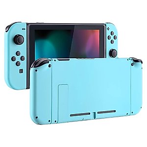 eXtremeRate DIY Replacement Shell Buttons for Nintendo Switch, Heaven Blue Back Plate for Switch Console, Custom Housing with Full Set Buttons for Joycon Handheld Controller [Only Shell, NO Console]